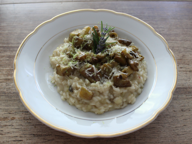 Risotto mit Aubergine und Zitrone - Wagners Kulinarium